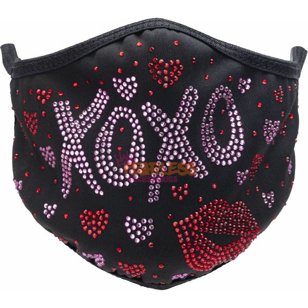 Love You Like XO Rhinestone Face Mask - Fearless Accessories